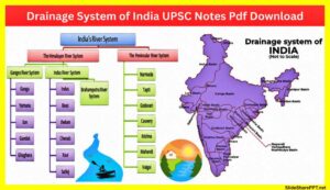 Drainage System Of India UPSC Notes Pdf Download (PPT Slide)