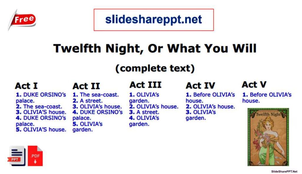 Twelfth Night PPT Slides & PDF Download » SlideSharePPT