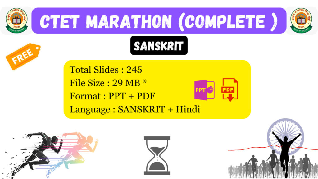 CTET SANSKRIT Marathon Classes PPT Download (COMPLETE) » SlideSharePPT