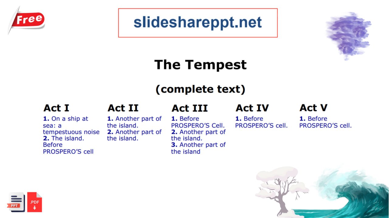 The Tempest By William Shakespeare PPT Download | .PPTX