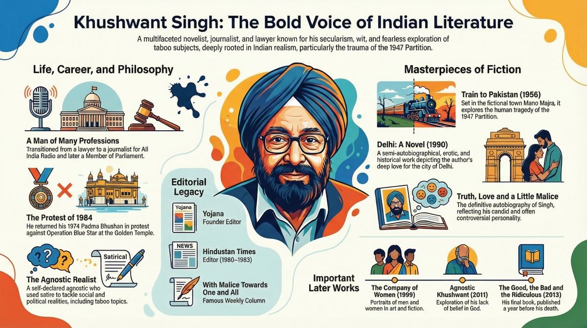 Khushwant Singh Biography PDF And PPT Slides Download